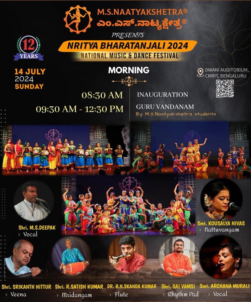 Preview - MS Naatyakshetra presents Nritya Bharatanjali 2024
